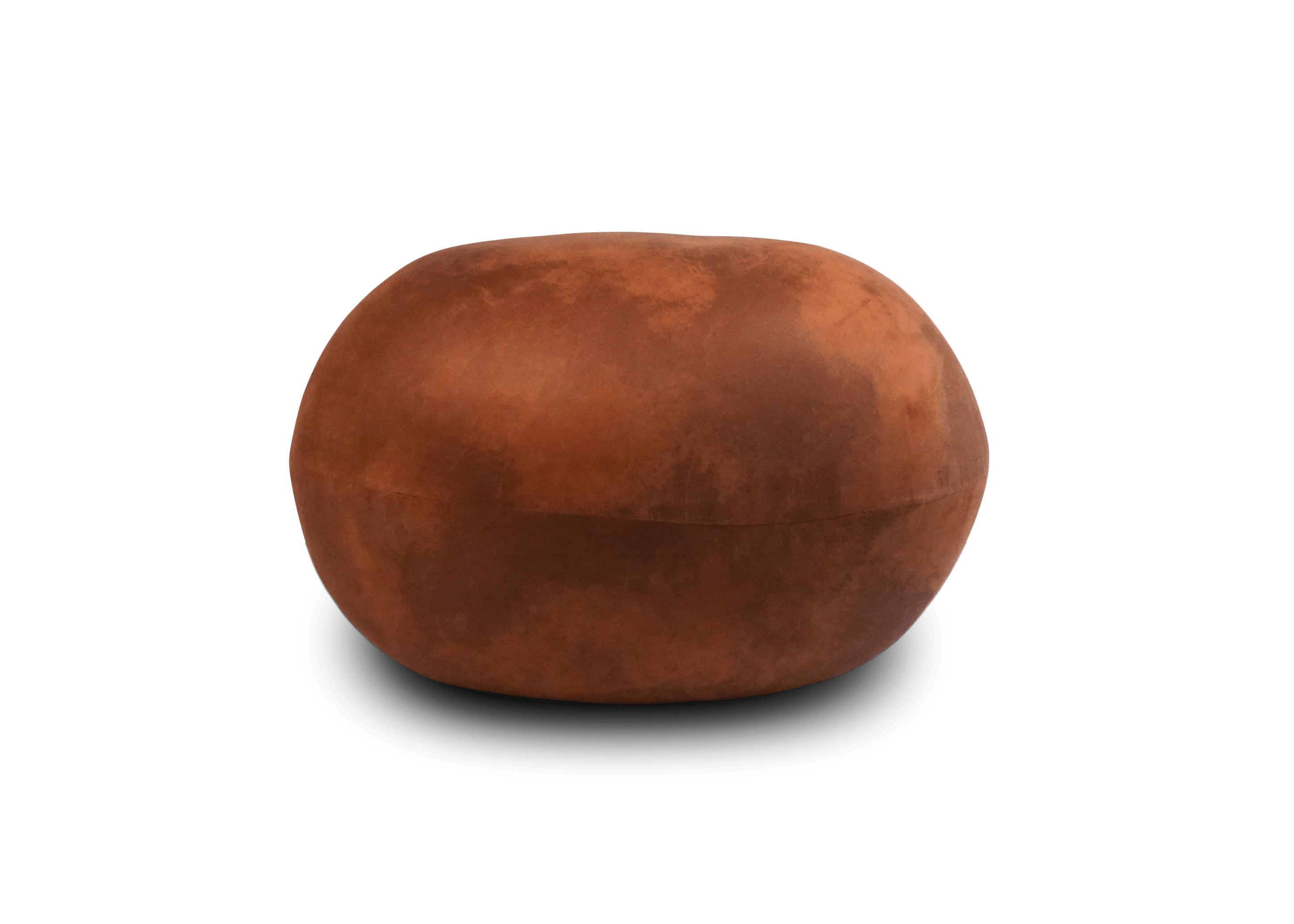 Pebble Faux Leather Pouf | Joybird